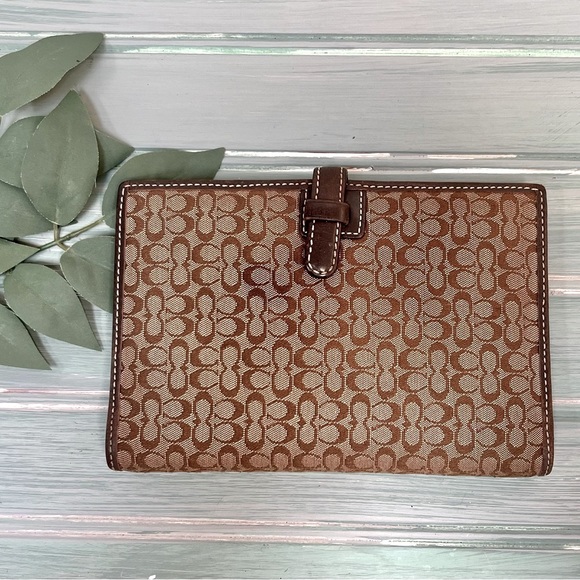 Coach | Bags | Vintage Coach Signature Passport Checkbook Case Cover ...
